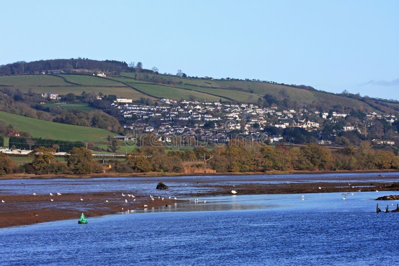 River Teign stock image. Image of town, river, tide, village - 30160633