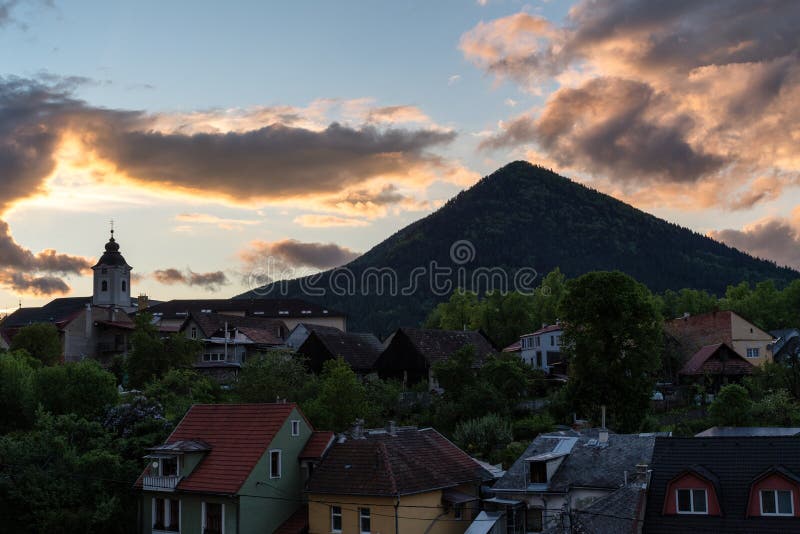Town Ruzomberok and Hill Cebrat, Slovakia Stock Photo - Image of cebrat ...