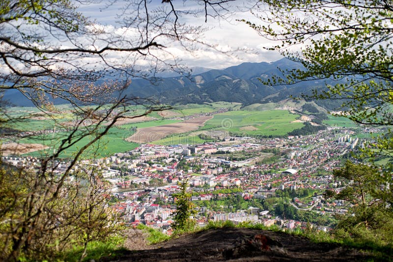 Ruzomberok from Hill Cebrat, Slovakia Stock Photo - Image of trees ...