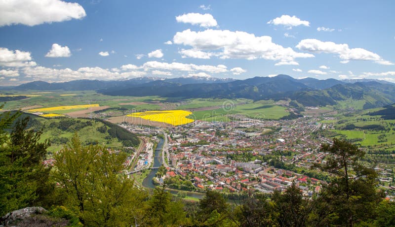Town Ruzomberok, Slovakia stock image. Image of rapaseed - 40713435