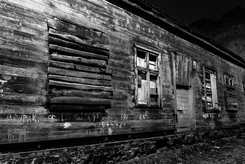 An old house by night stock image. Image of apartments - 109482253