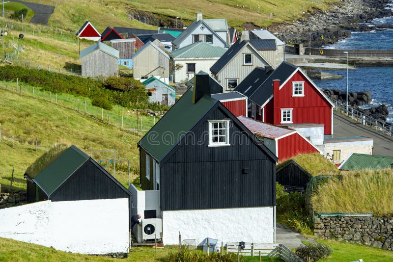 Town of Sandvik stock photo. Image of undefined, coast - 374935442