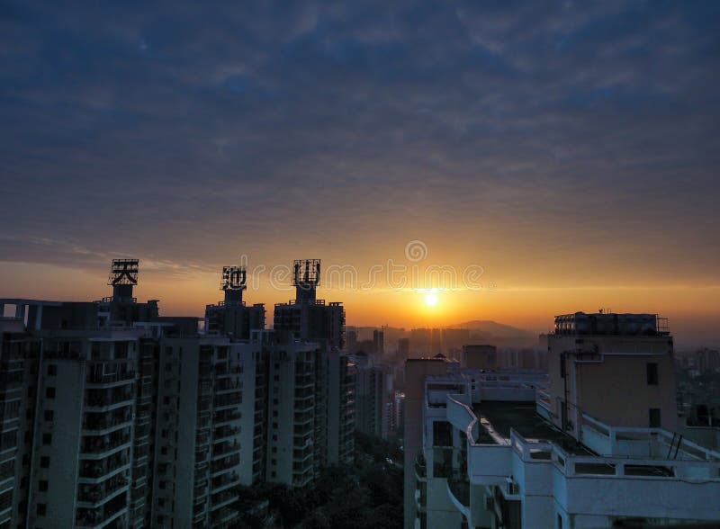 Town Scenery editorial stock image. Image of design, color - 52670409