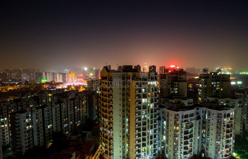 Town Scenery editorial stock image. Image of blue, modern - 52671799