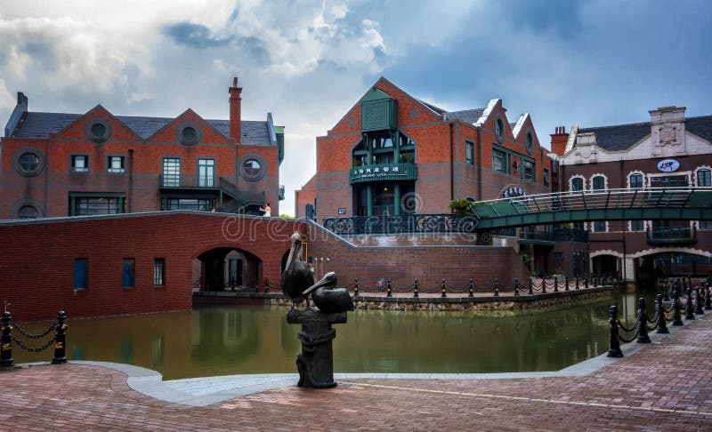 Town scenery editorial photo. Image of roofed, asia, style - 77847816