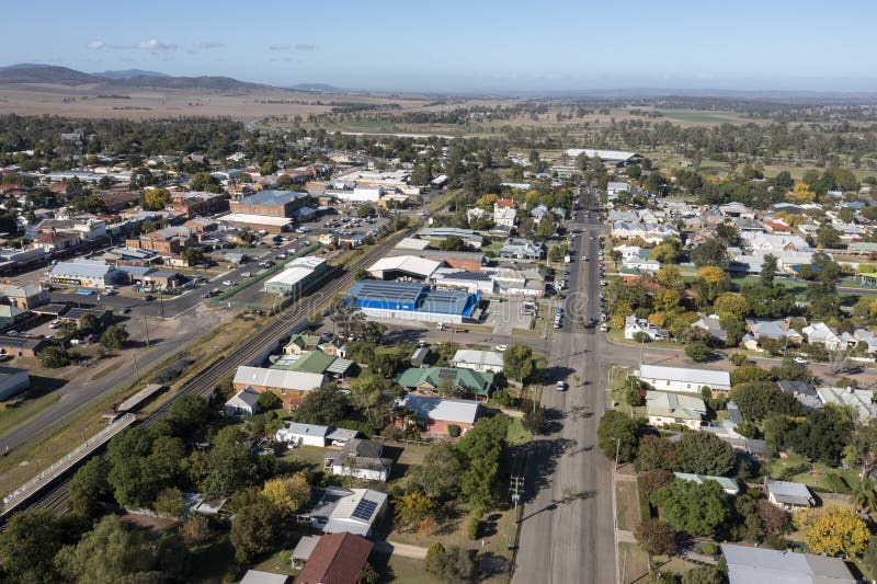 Town of Scone. stock image. Image of australia, aerial - 276633479
