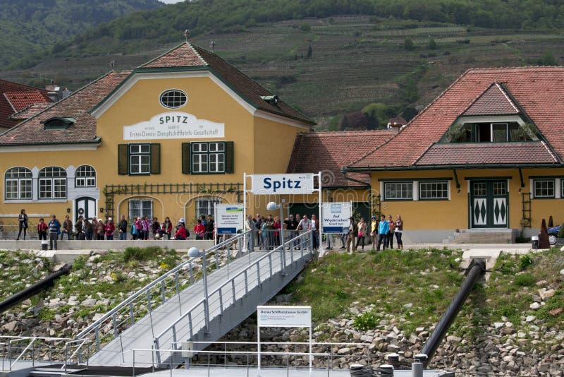 The Town of Spitz from the Danube River in Wachau Valley, Lower Austria ...
