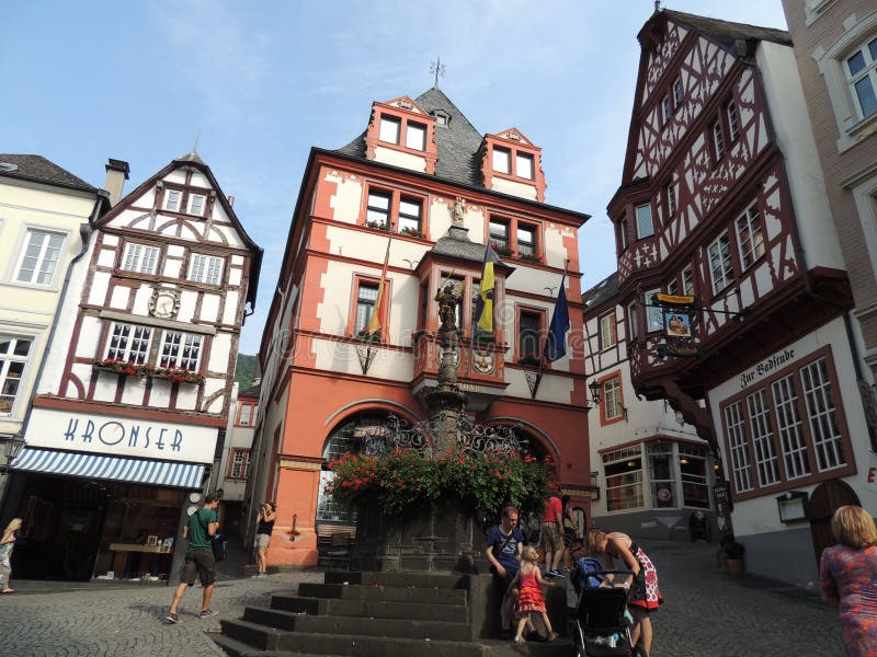 Town Square at Bernkastel Germany Editorial Photo - Image of germany ...