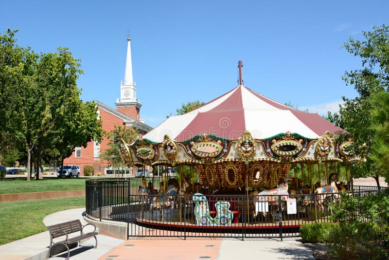 Town Square Carousel St George Editorial Image - Image of tourism ...