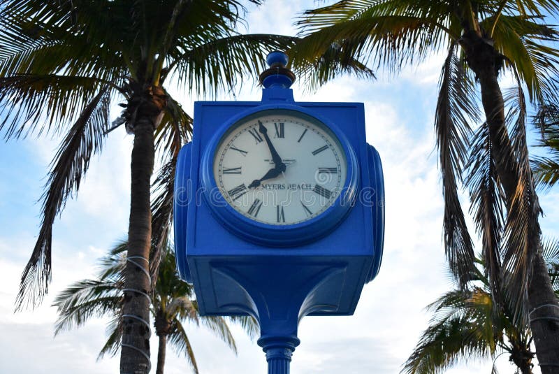 Town square clock editorial stock image. Image of florida - 121906079