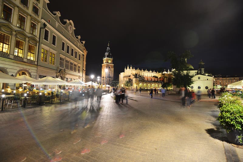 Town square at night stock image. Image of european, night - 89440767