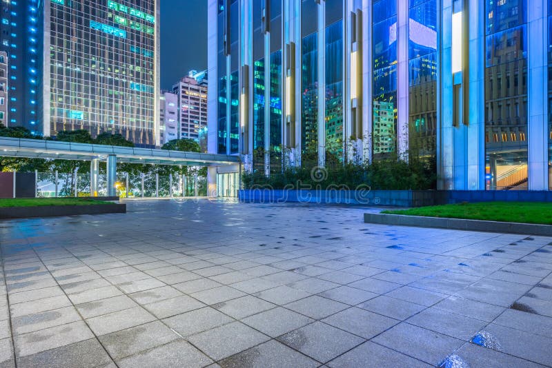 Town Square at Night in Shenzhen Stock Photo - Image of exterior, empty ...