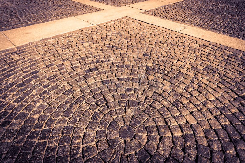 Town Square Paved with Stone Stock Image - Image of material, buildings ...