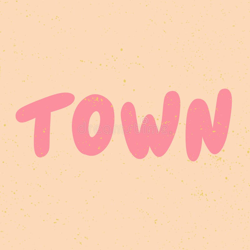 Town. Sticker for Social Media Content. Vector Hand Drawn Illustration ...