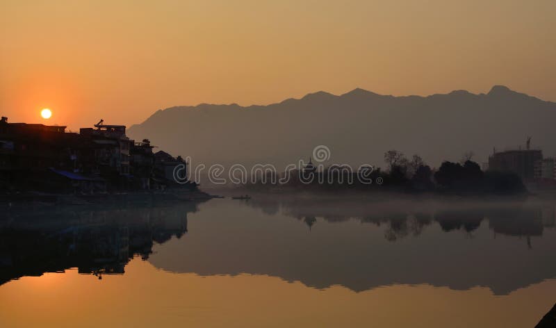 Town of Sunset stock photo. Image of town, landscape - 29184132