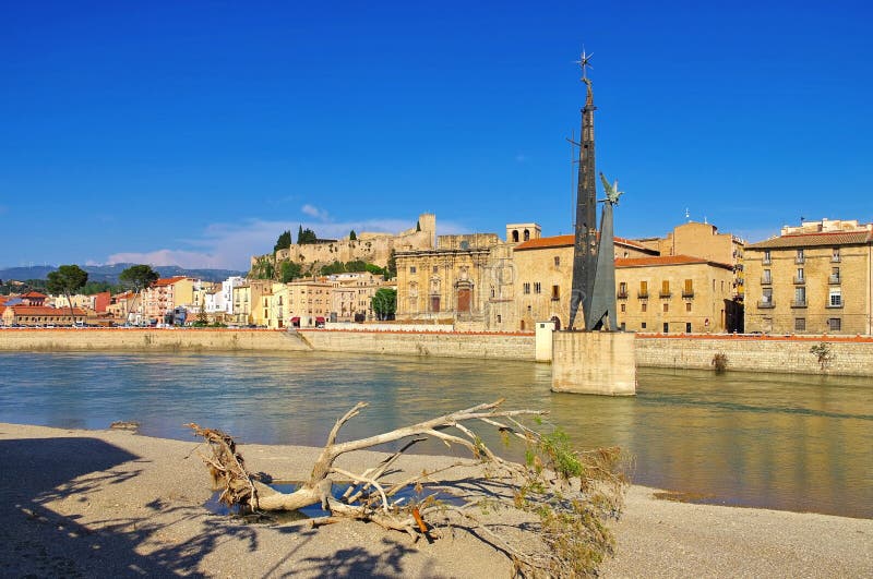 The town Tortosa in Spain stock image. Image of landscape - 136903873