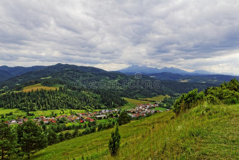 Town in the valley stock photo. Image of skyline, cityscape - 82215724