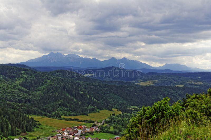 Town in the valley stock photo. Image of place, scenery - 82217152
