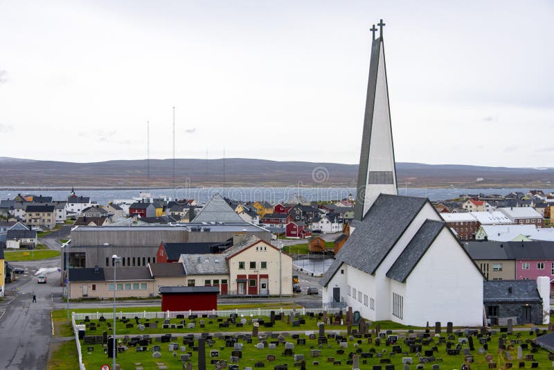 Town of Vardo stock photo. Image of church, house, traditional - 386812248