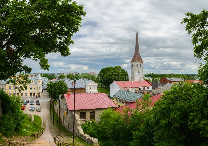 Town view from the stairs stock image. Image of church - 56837453