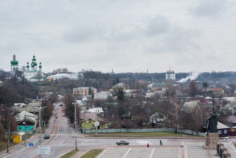 Town View from the Top of the Hill Stock Photo - Image of houses, hill ...
