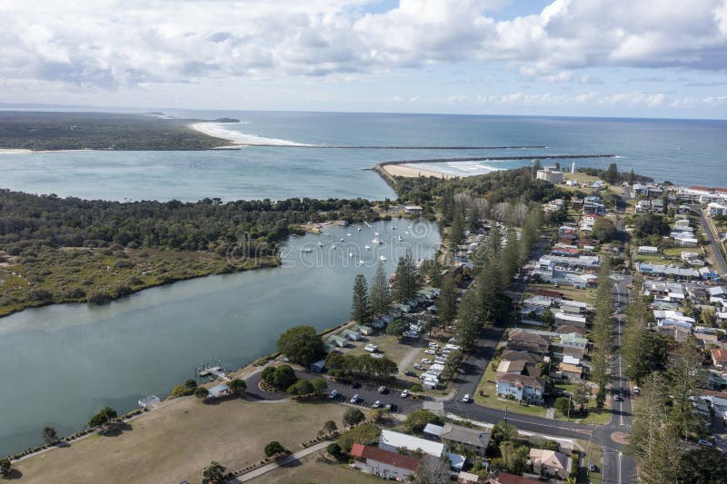 The Town of Yamba on the NSW. Stock Photo - Image of town, landscape ...