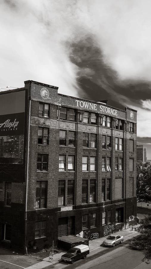 Towne Storage Building editorial photography. Image of monochrome ...
