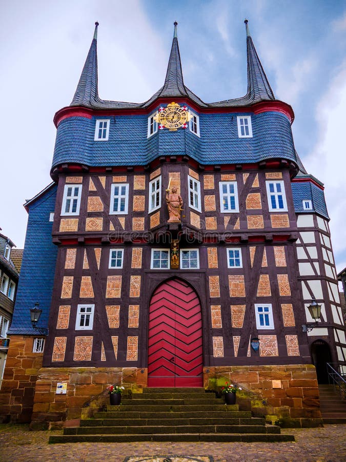 Townhall with 10 Towers in Frankenberg Eder, Germany Stock Photo ...