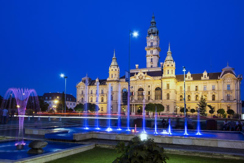 Townhall of city Gyor stock photo. Image of tower, building - 72567600