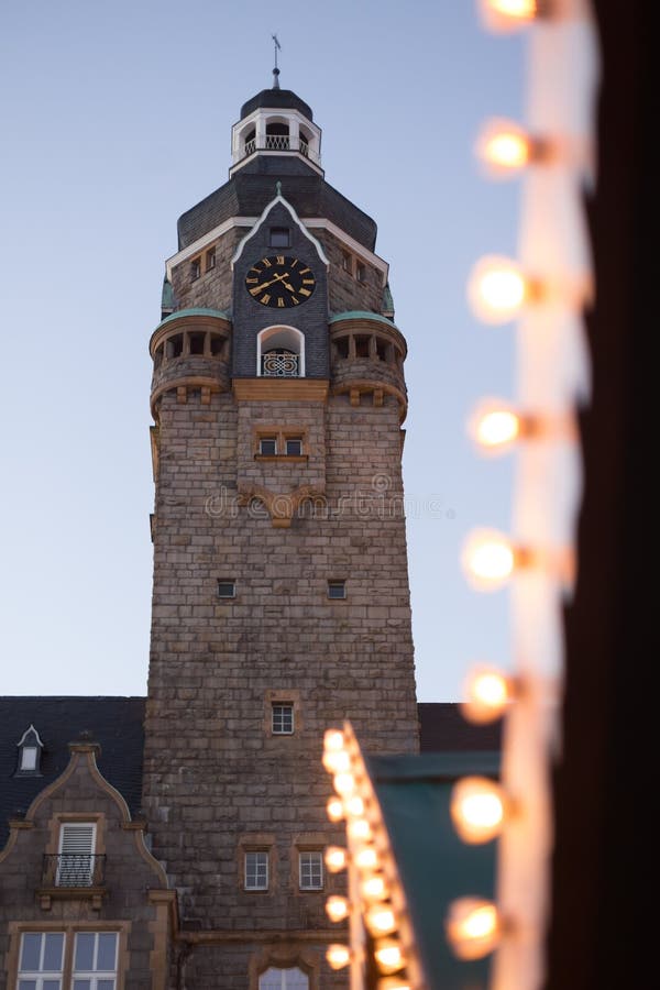 Townhall Remscheid Germany in the Evening Stock Image - Image of ...