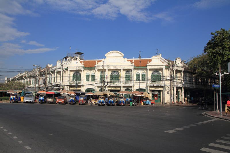 Townscape of Bangkok editorial photography. Image of street - 47103102