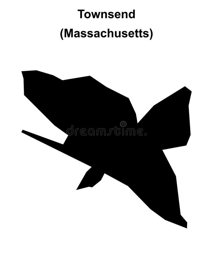 Townsend outline map stock vector. Illustration of city - 387365576