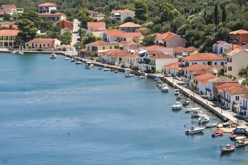 Township of Vathy, Greece stock photo. Image of itaka - 46789096
