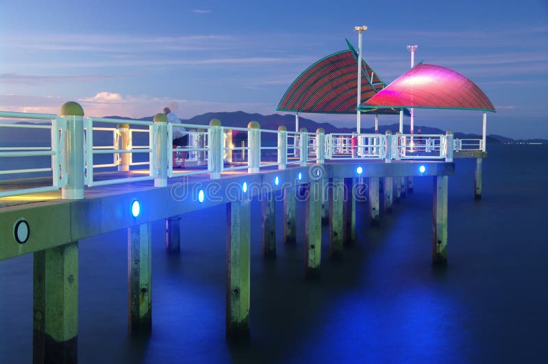 Townsville Strand Jetty stock image. Image of townsville - 14329573