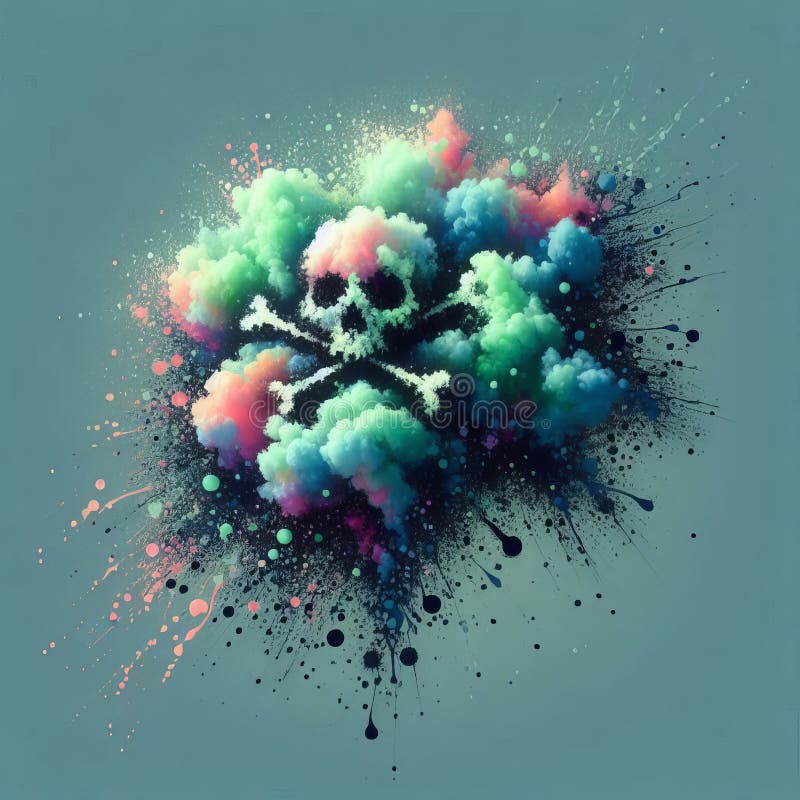 Toxic Cloud Splatter a Splatter that Forms a Noxious Poisonous C Stock ...