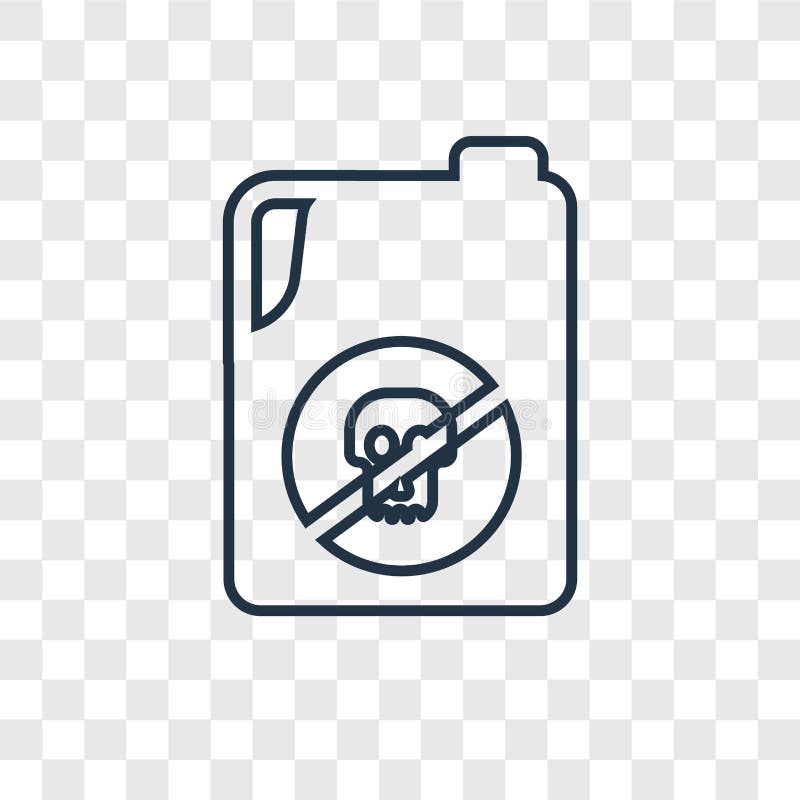 Toxic Concept Vector Linear Icon Isolated on Transparent Background ...