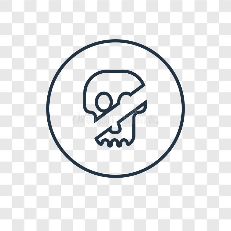 Toxic Concept Vector Linear Icon Isolated on Transparent Background ...