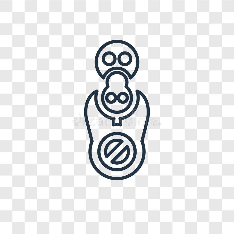 Toxic Concept Vector Linear Icon Isolated on Transparent Background ...