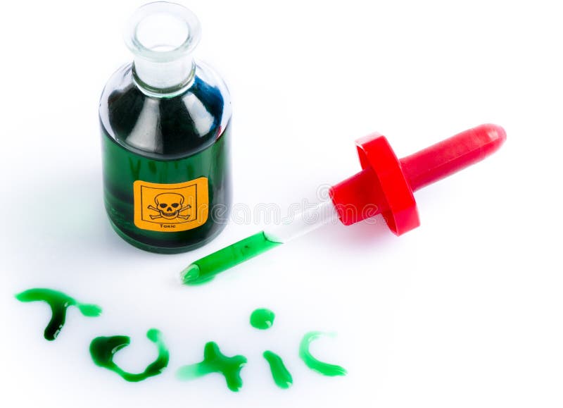 Toxic in Green Liquid with Lab Dropper Stock Photo - Image of cross ...