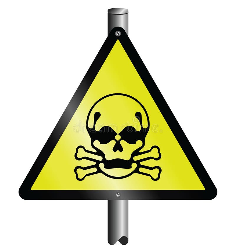 Toxic Sign stock vector. Illustration of yellow, death - 45015156