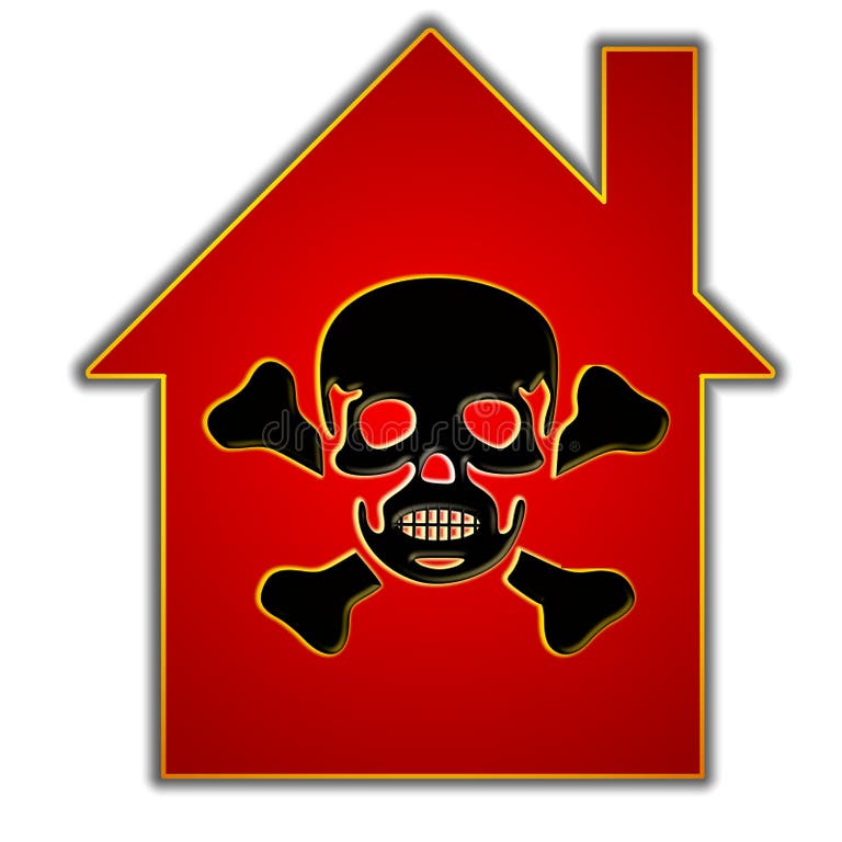 Toxic Homes and Housing stock illustration. Illustration of crossbones ...