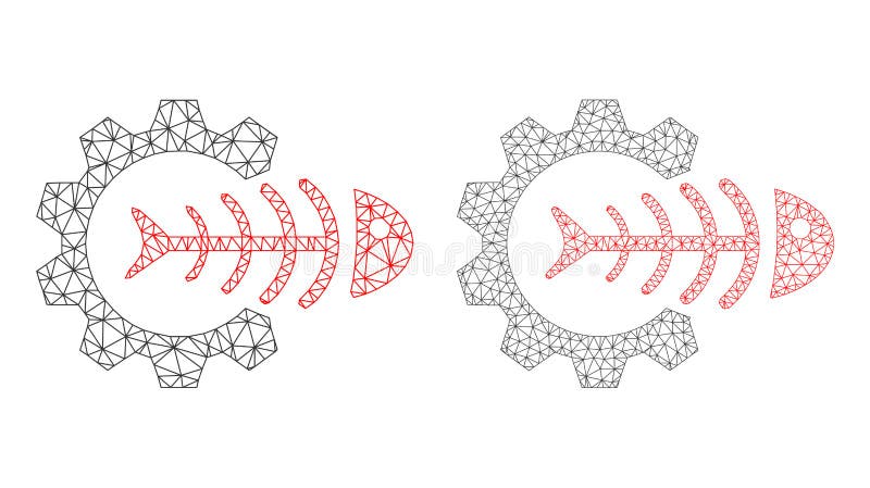 Toxic Industry Icons - Vector Polygonal Mesh Stock Vector ...