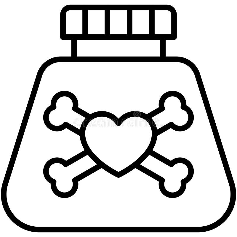 Toxic Love Icon, Love and Heart Vector Stock Vector - Illustration of ...