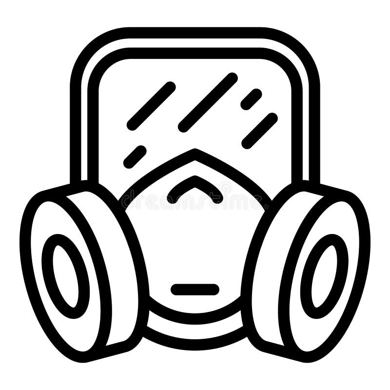 Toxic Mask Icon, Outline Style Stock Vector - Illustration of object ...