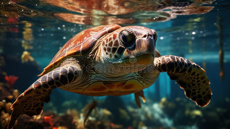 Toxic Ocean: Microplastic Pollution. Created with Generative AI Stock ...