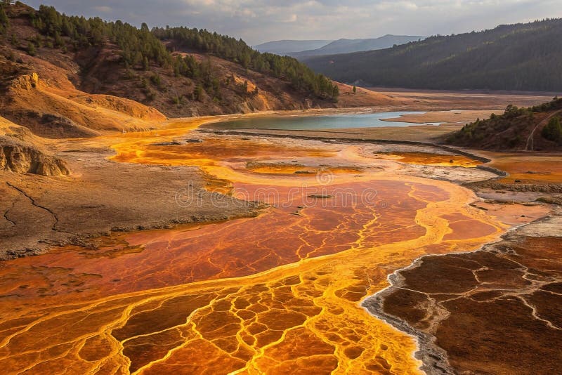 Toxic Orange River Valley Aerial Pollution Stock Image - Image of ...