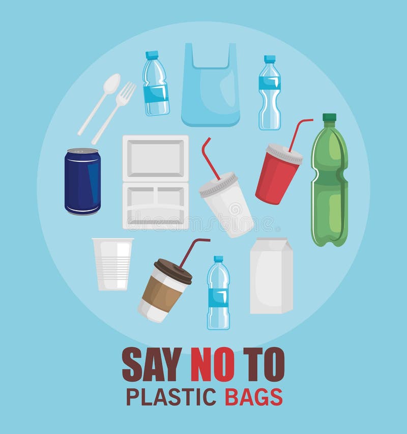 Toxic Plastic Bottles that Pollution Ecology Stock Illustration ...