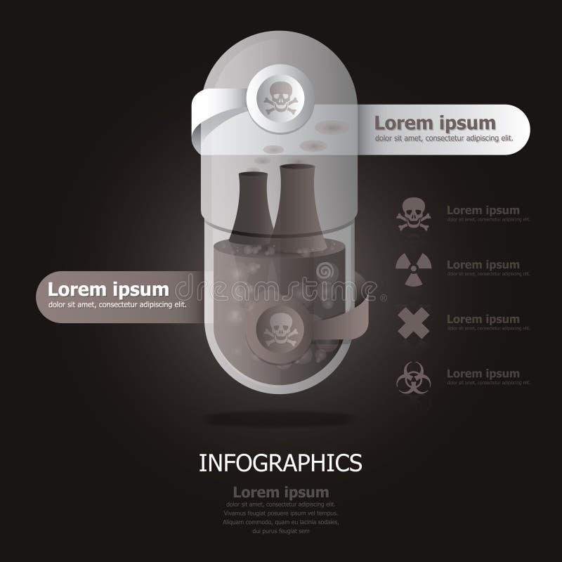 Toxic Pollution Pill Capsule Design Stock Vector - Illustration of ...