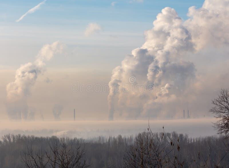 Toxic Smoke from Pipes at the Factory Stock Photo - Image of cloud ...