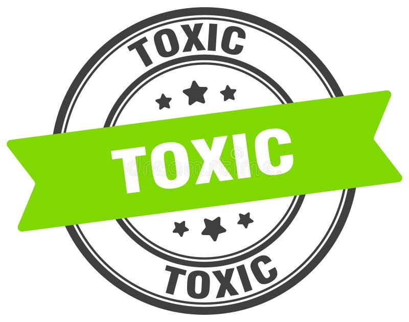 Toxic Stamp. Toxic Label on Transparent Background. Round Sign Stock ...